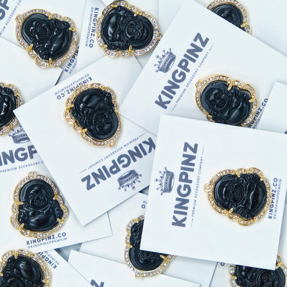 Buddha Lapel Pin - Black
