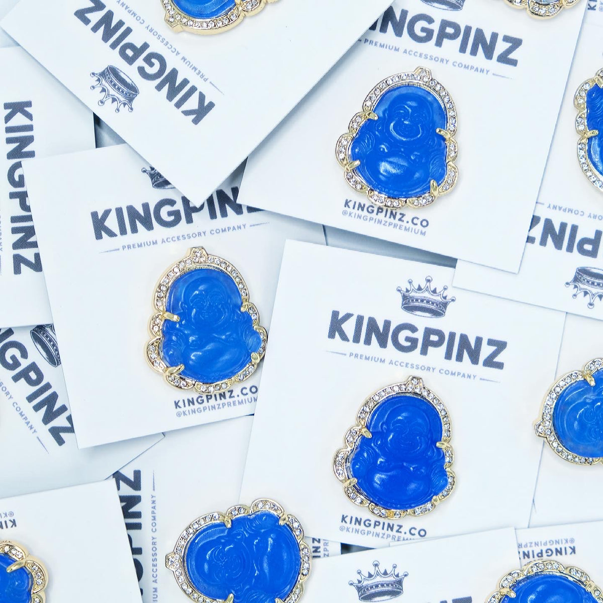 Buddha Lapel Pin - Blue